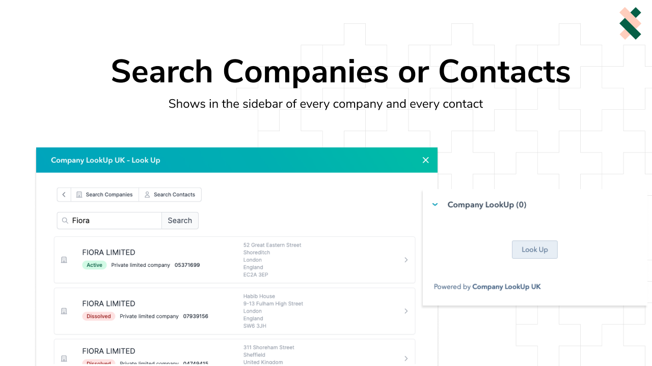 Company LookUp UK HubSpot Integration | Connect Them Today